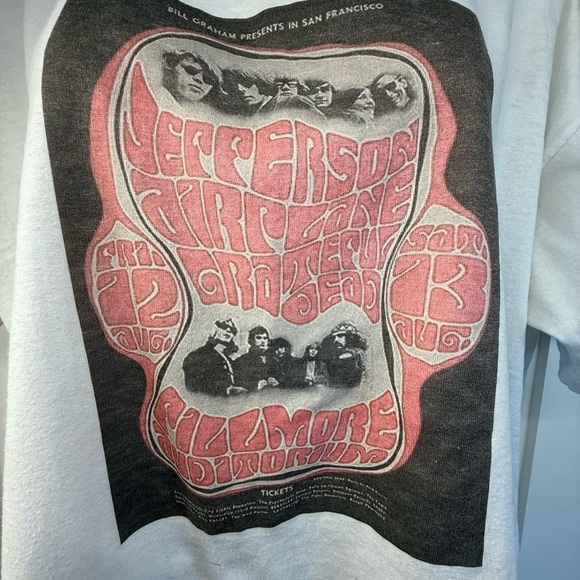 Vintage | Shirts | Vtg Grateful Dead Jefferson Airplane Tour Merch ...